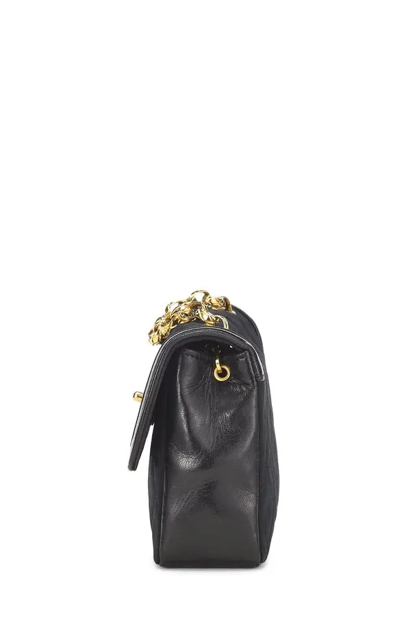 Chanel Quilted Satin Curved Flap Bag