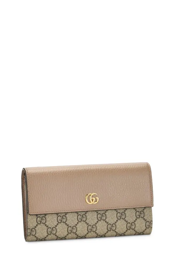 Gucci Gg Supreme Canvas Continental Wallet