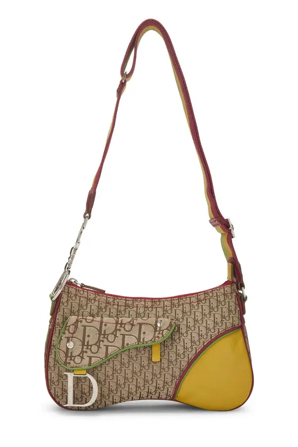 Dior Trotter Canvas Rasta Double Saddle Bag - Multi