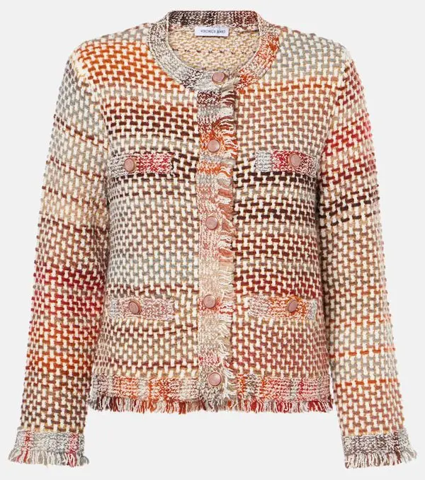 Veronica Beard Sariyah Cotton And Wool-blend Knit Jacket - Multicoloured