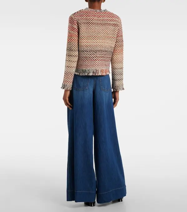 Veronica Beard Sariyah Cotton And Wool-blend Knit Jacket - Multicoloured