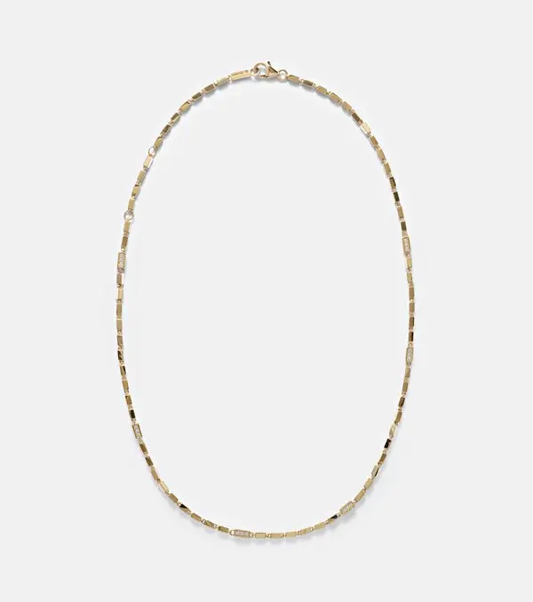 SUZANNE KALAN Block-chain 18kt Yellow Necklace With Diamonds - Gold