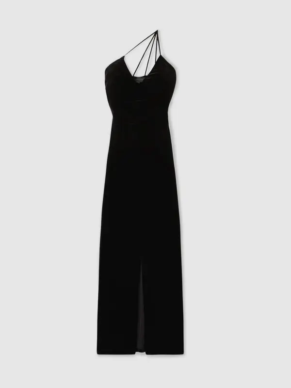 UNDRESS CODE Plunge-neck Velvet Maxi Dress