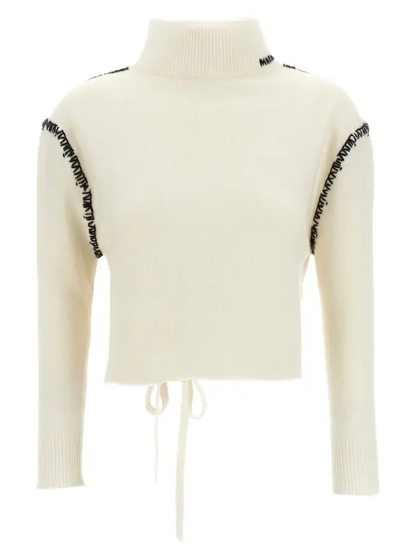 Marni Mending Detail Cardigan - White/black