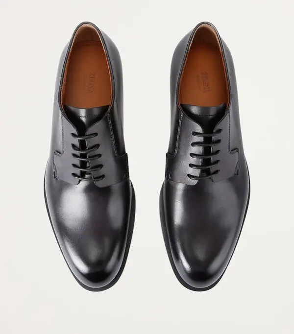 Zegna Leather Classic Flex Derby Shoes