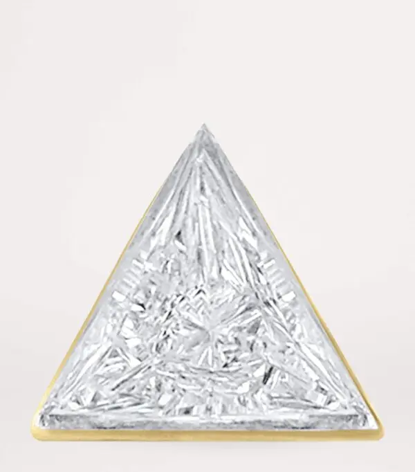 MARIA TASH Invisible-set Diamond Triangle Single Stud Earring - Gold