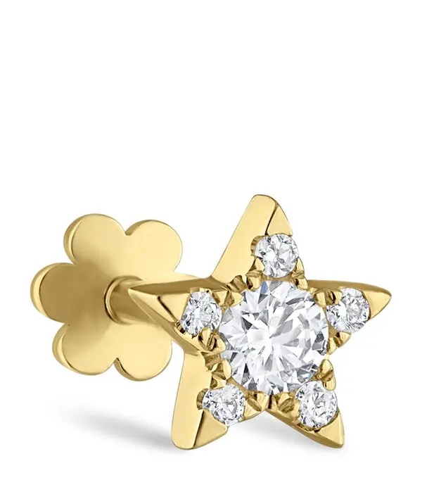MARIA TASH Star Threaded Stud Earring - Gold