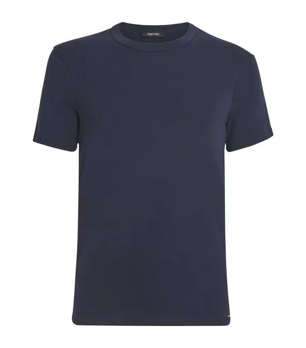 TOM FORD Stretch-cotton T-shirt - Blue