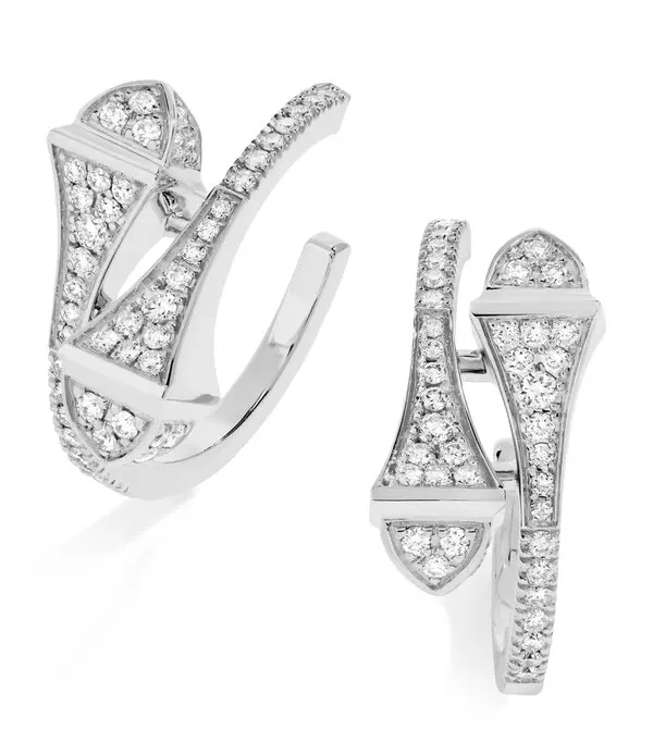 MARLI NEW YORK Cleo Hoop Earrings - White