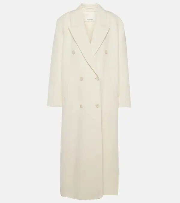 THE FRANKIE SHOP Gaia Oversized Wool-blend Coat - White