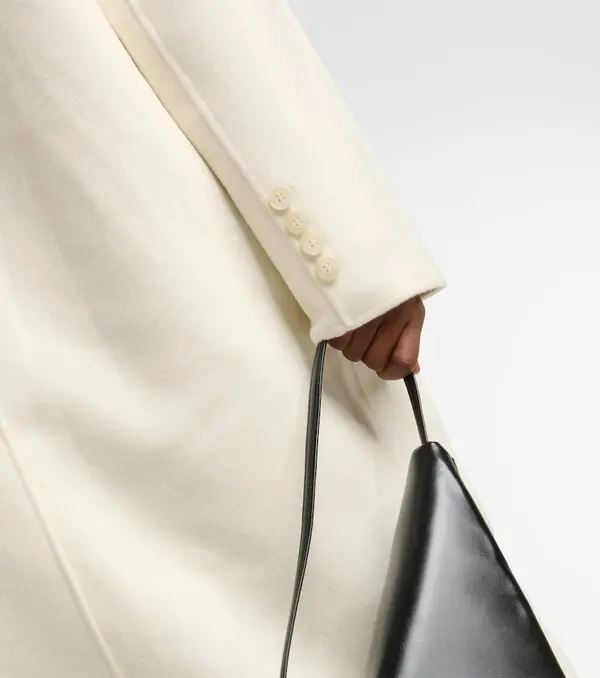 THE FRANKIE SHOP Gaia Oversized Wool-blend Coat - White