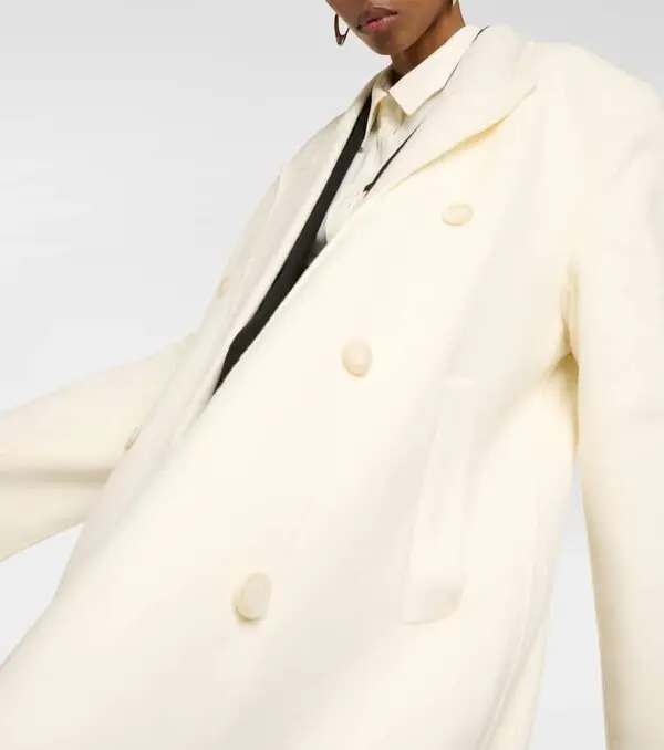 THE FRANKIE SHOP Gaia Oversized Wool-blend Coat - White