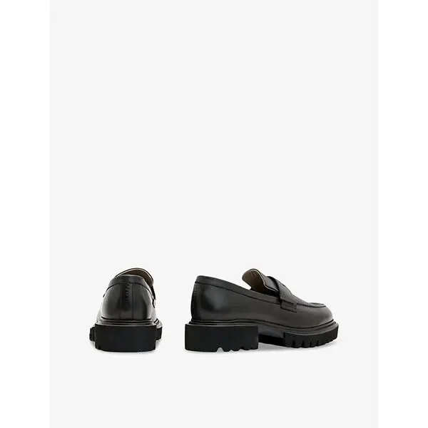 Allsaints Vinni Flat Leather Penny Loafers - Black  display picture 2