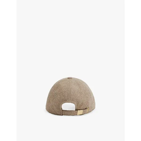 REISS Wool-blend Cap With Brand Plaque