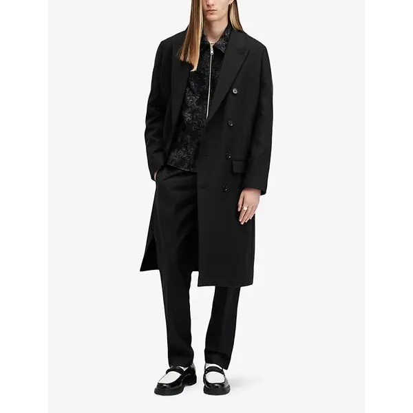 ALLSAINTS Arcade Lapel-collar Relaxed-fit Coat