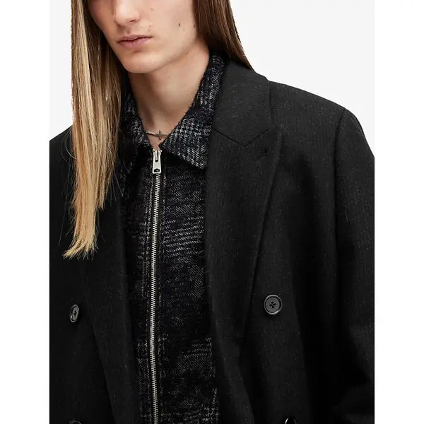 ALLSAINTS Arcade Lapel-collar Relaxed-fit Coat