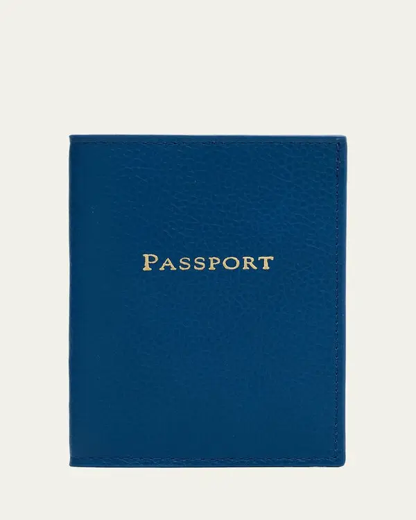 GRAPHIC IMAGE Leather Passport Holder - Royal