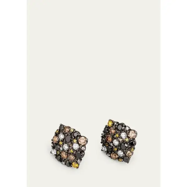 Paul Morelli Black Gold Confetti Mixed-diamond Stud Earrings