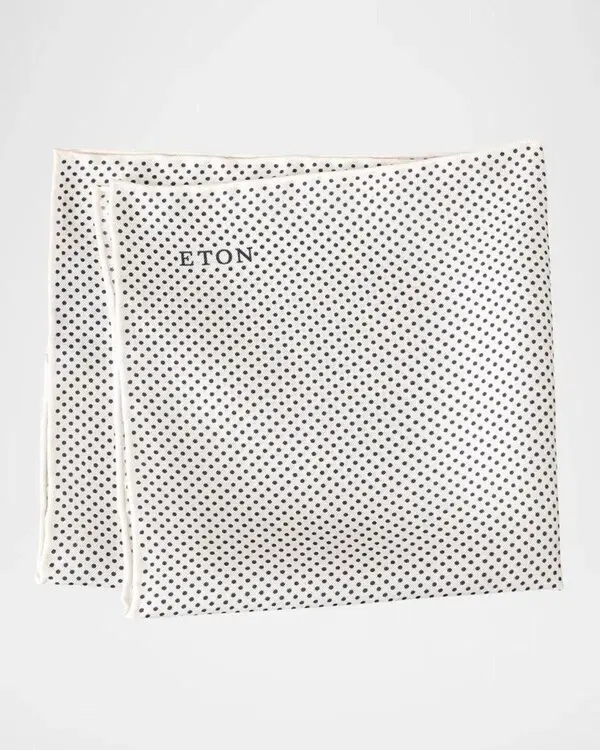 Eton Apos;s Polka Dot Pocket Square - Natural