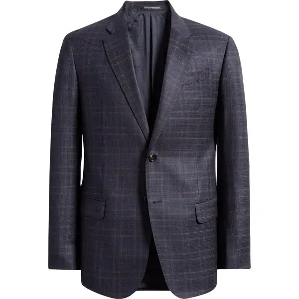 Emporio Armani Plaid Wool Sport Coat