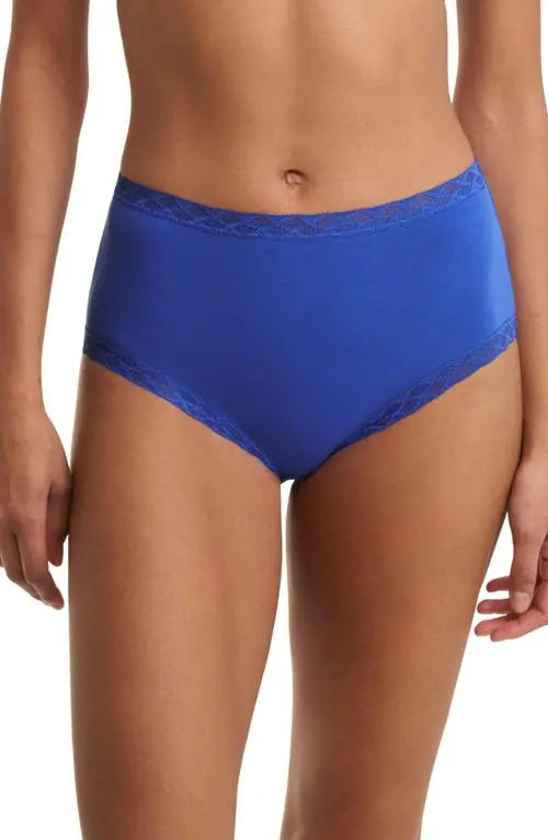 Natori Bliss Cotton Full Brief 3-pack - Luster/blue Flame/emerald Blue
