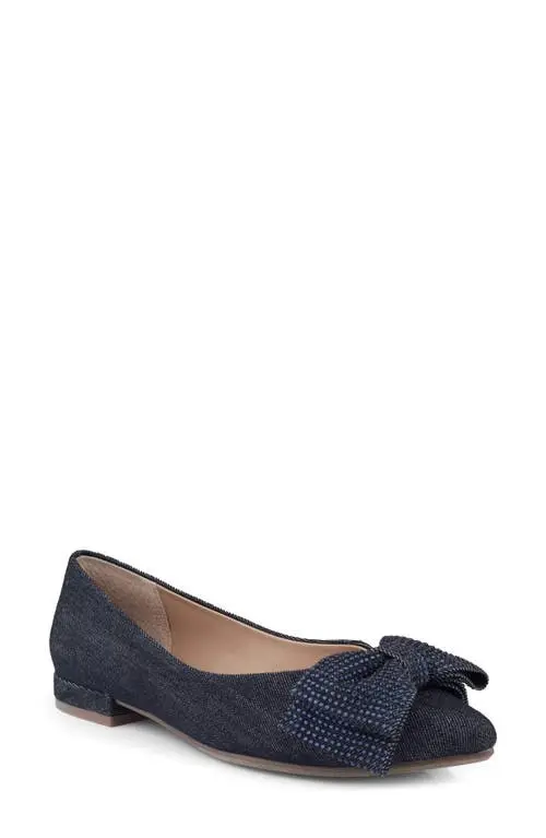 Me Too Alize Studded Bow Flat - Demin