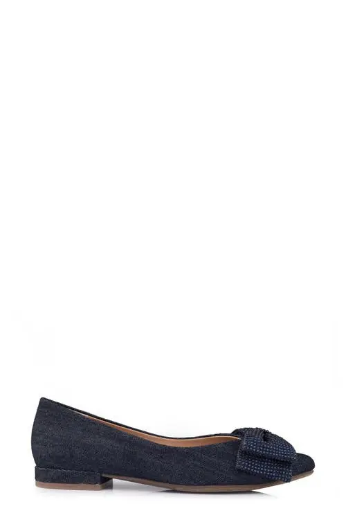 Me Too Alize Studded Bow Flat - Demin