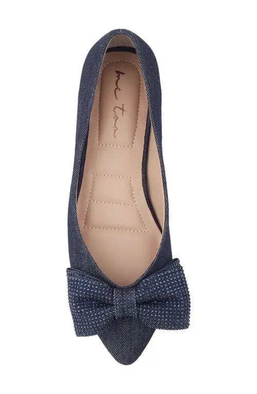 Me Too Alize Studded Bow Flat - Demin