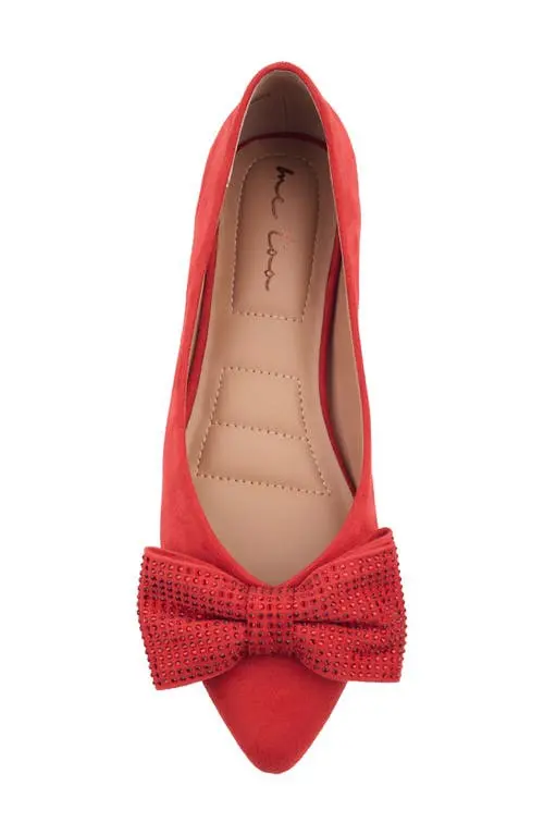 Me Too Alize Studded Bow Flat - Red
