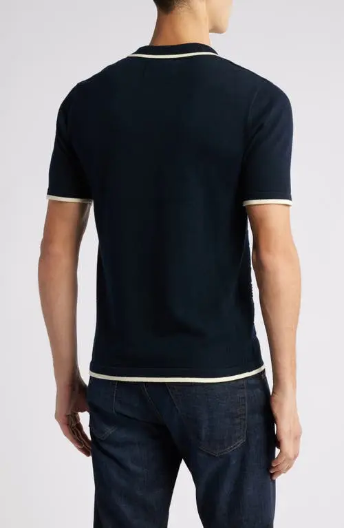 SCHOTT Tipped Quarter Zip Polo