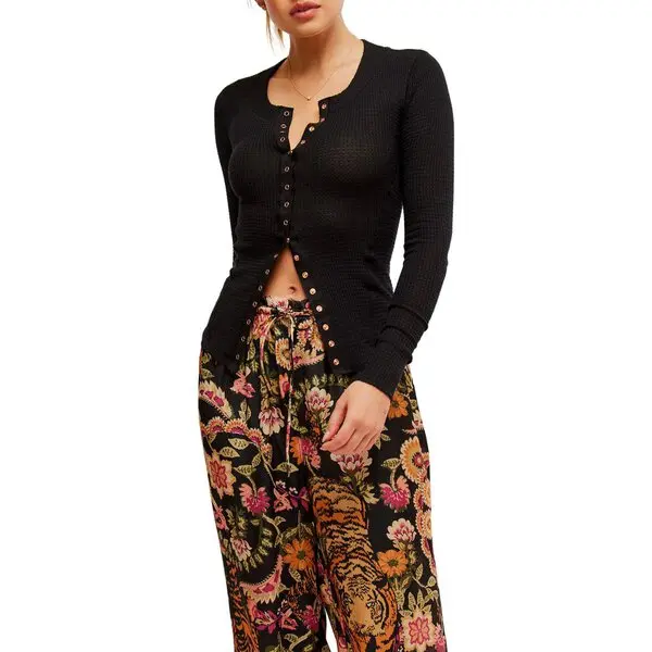 Free People Intimately Fp Going Places Cardigan - Black