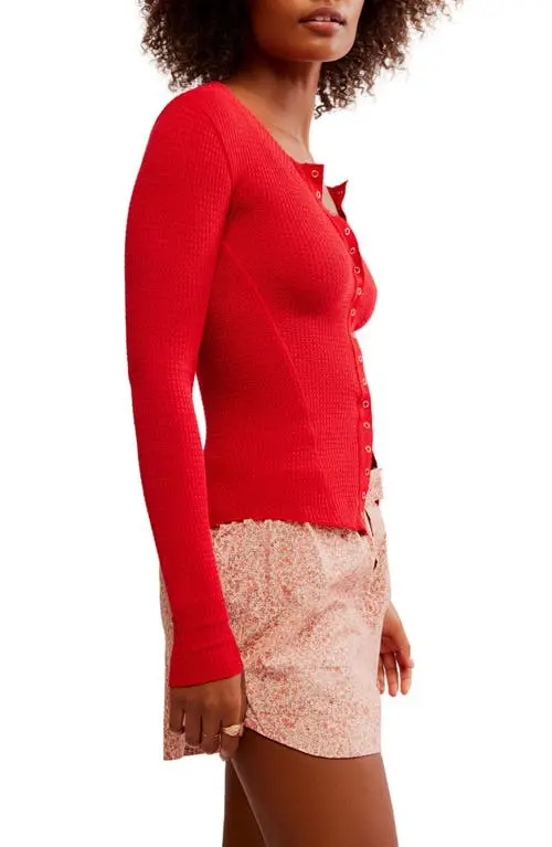 Free People Intimately Fp Going Places Cardigan - Cherry Crush