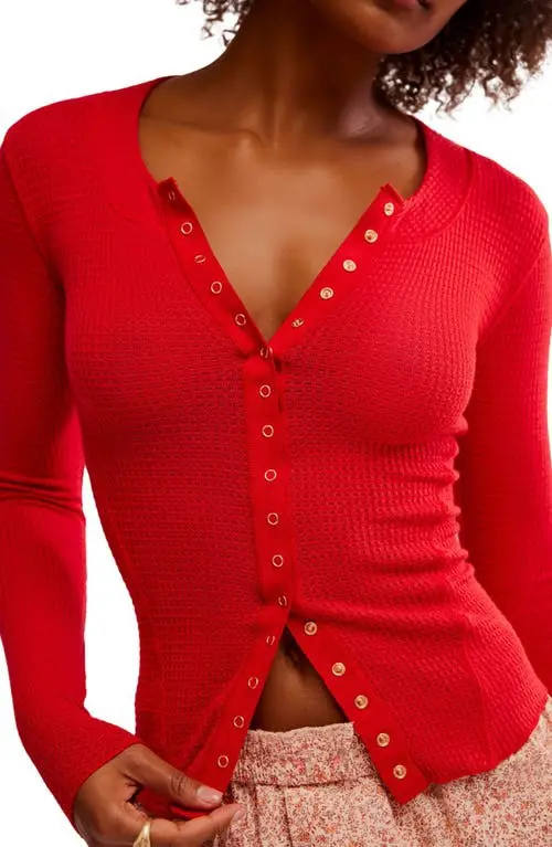 Free People Intimately Fp Going Places Cardigan - Cherry Crush