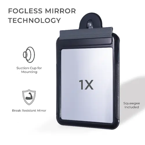 ZADRO Fogless Shower Mirror For Travel With Suction Cup & Squeegee