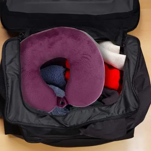 PURSONIC 2 Memory Foam Travel Pillows With Sleep Masks