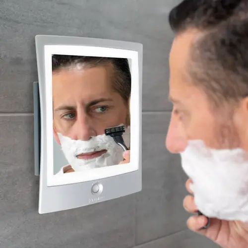 ZADRO Fogless Lighted Shower Mirror With Mount & Rechargeable