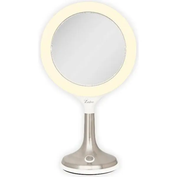 ZADRO Mood Therapy Lighted Makeup Mirror With 8x/1x Magnifications - White
