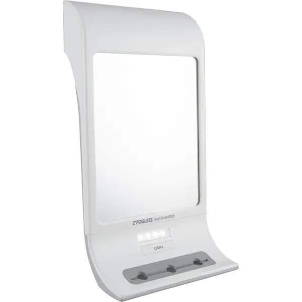 ZADRO Fogless Lighted Shower Mirror With Suction Cup Mounting & Squeegee - White
