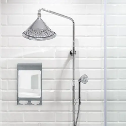 ZADRO Fogless Shower Mirror With Razor Holder & Squeegee - Gray