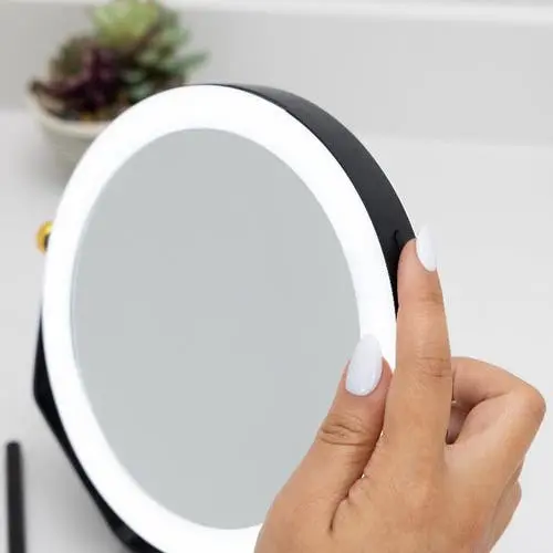ZADRO Lighted Makeup Mirror With 5x/1x Magnifications - Black