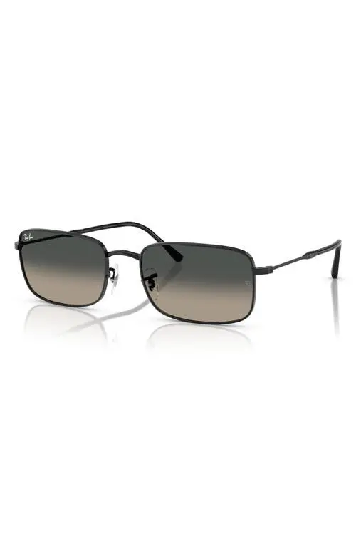 Ray-ban 59mm Gradient Rectangle Sunglasses - Black