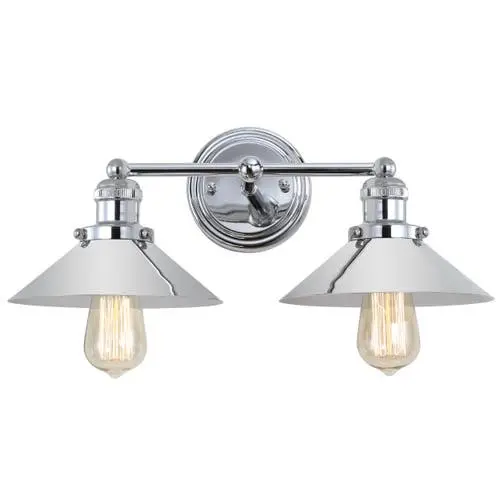 JONATHAN Y July 2-light Metal Vanity Light - Chrome