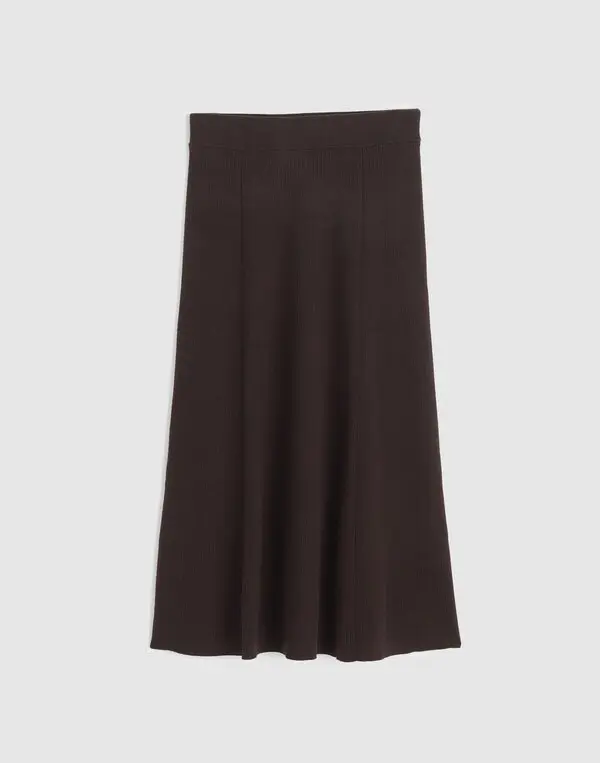 Madewell Merino Wool-blend Maxi Skirt - Molasses