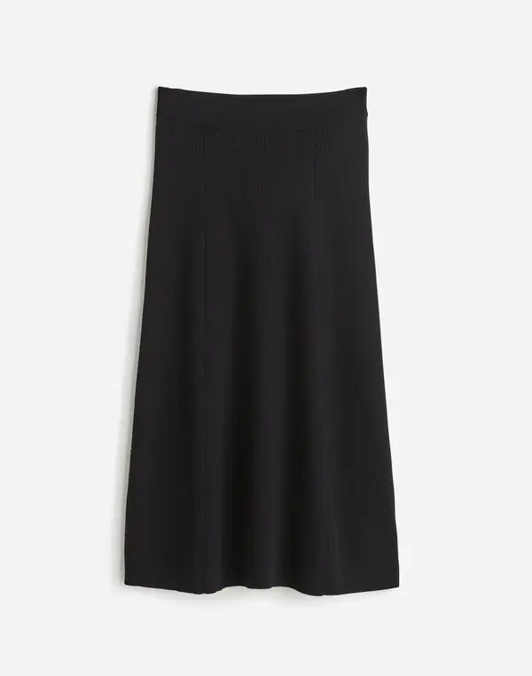 Madewell Merino Wool-blend Maxi Skirt - True Black