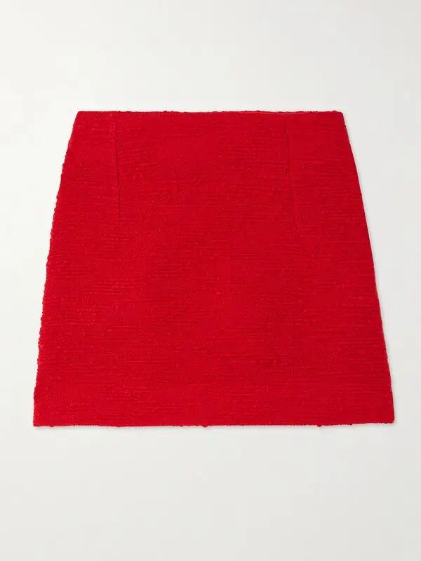 LIBEROWE Vera Darted Wool-blend Bouclé-tweed Mini Skirt
