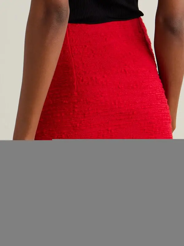 LIBEROWE Vera Darted Wool-blend Bouclé-tweed Mini Skirt