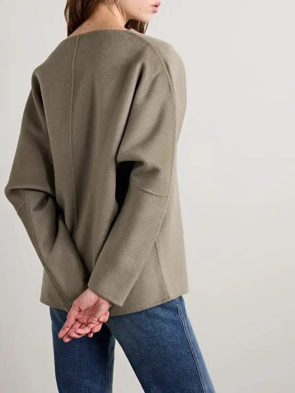 Tove Reine Paneled Wool-blend Felt Top