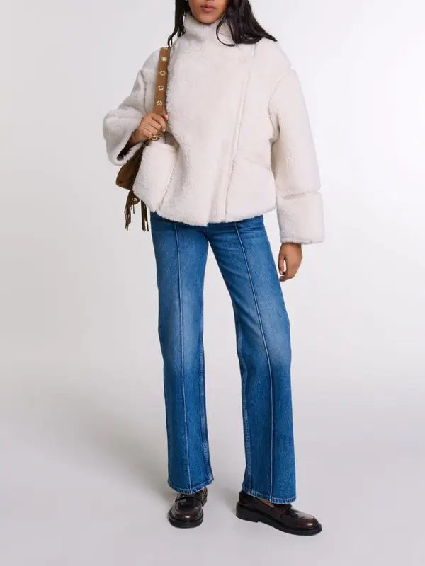 Maje Short Faux Fur Jacket