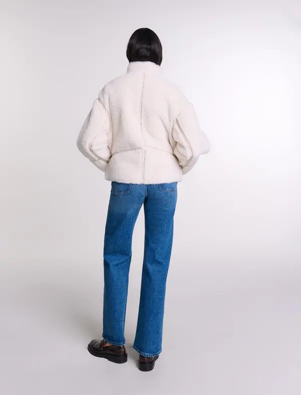 Maje Short Faux Fur Jacket