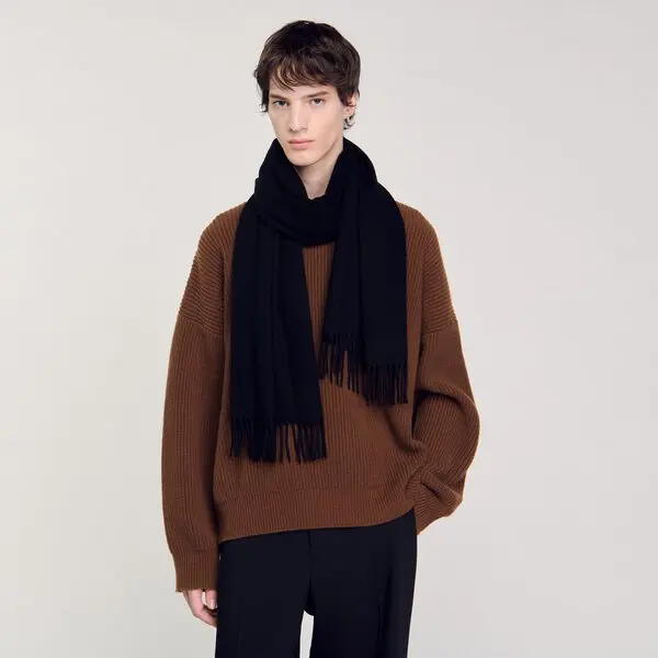 Sandro Wool And Cashmere Scarf